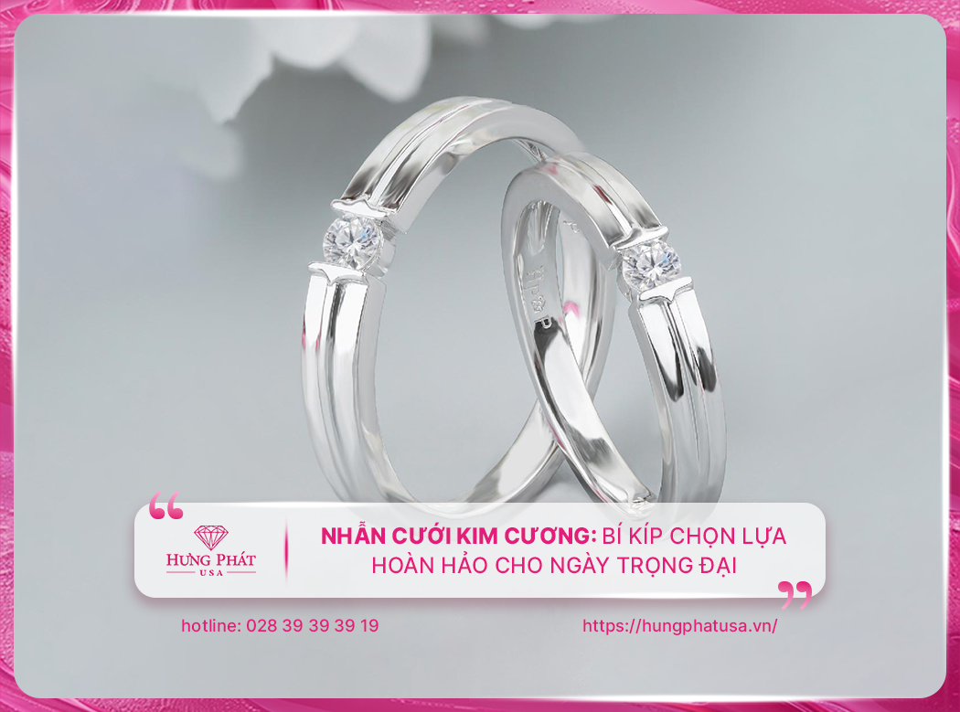 Nhẫn cưới kim cương: Bí kíp chọn lựa hoàn hảo cho ngày trọng đại